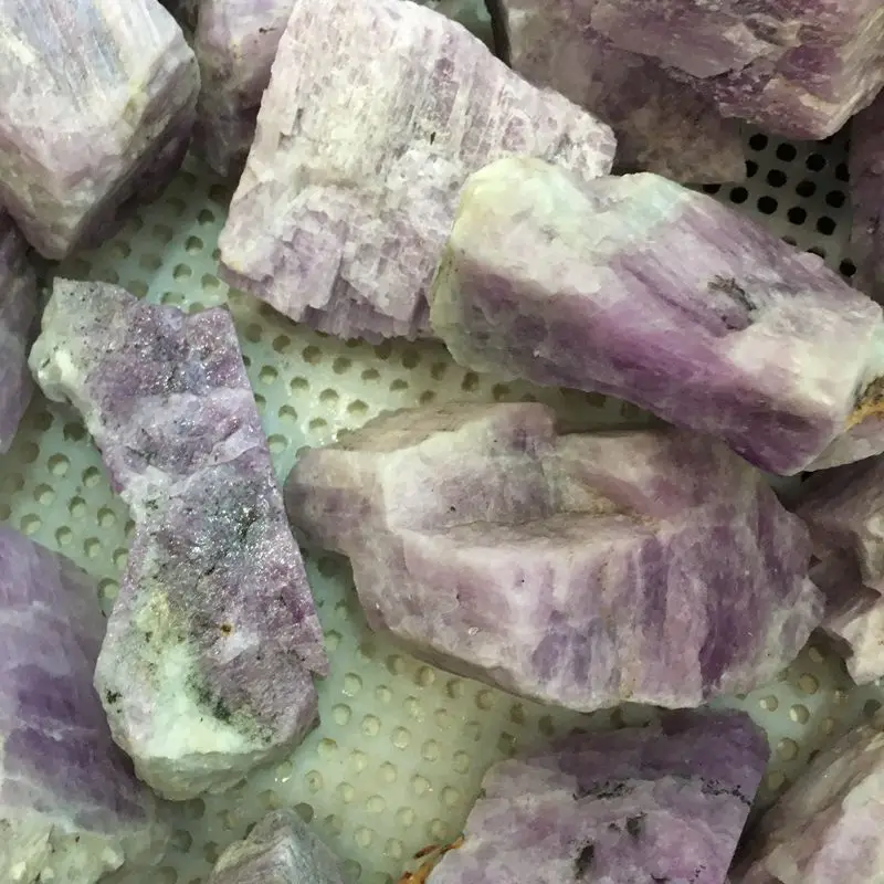 Wholesale Natural Spodumene Rough Stones - Purple Kunzite Crystal Raw ...