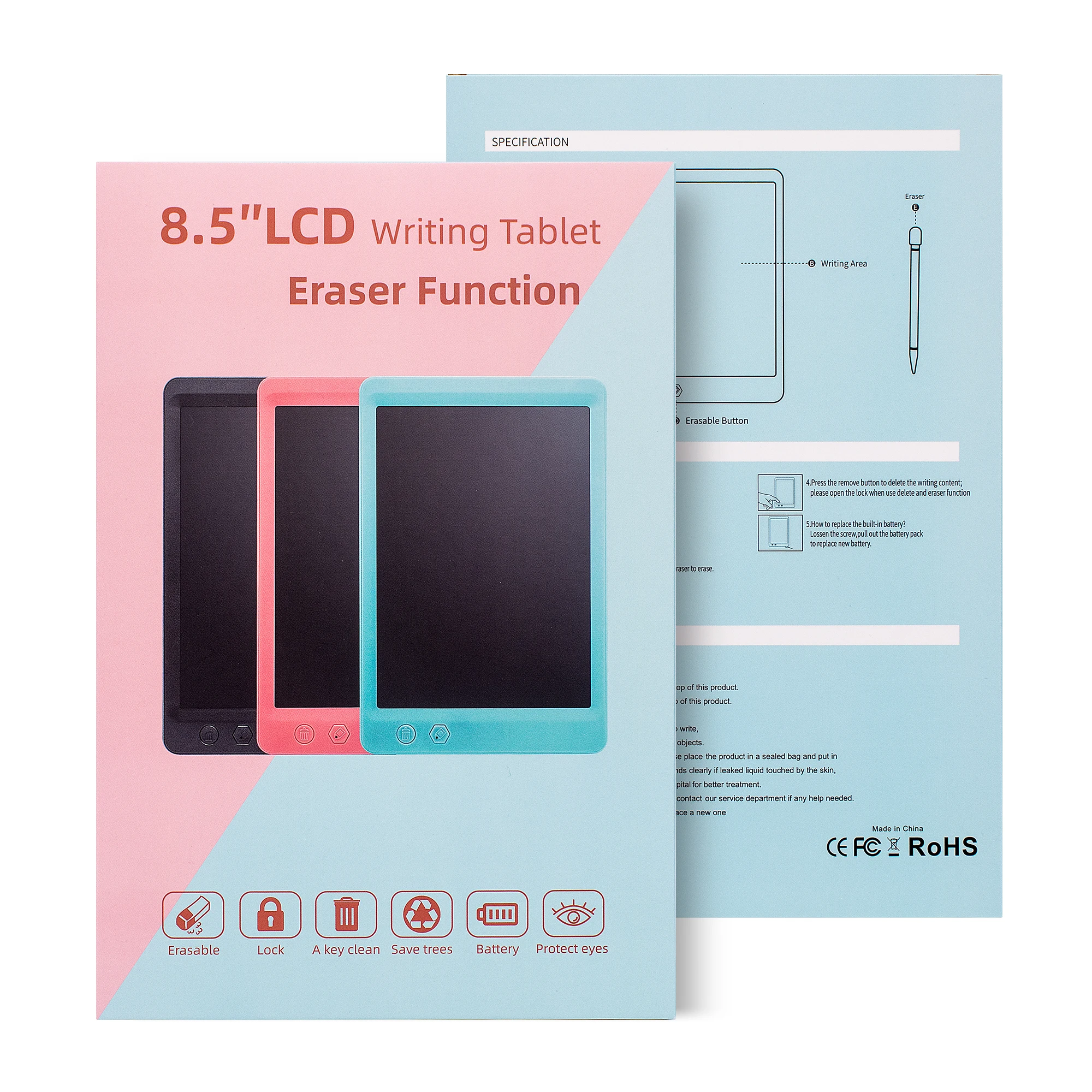 Paperless Lcd Digital Electronic Notepad Writing Drawing Tablet Partial ...