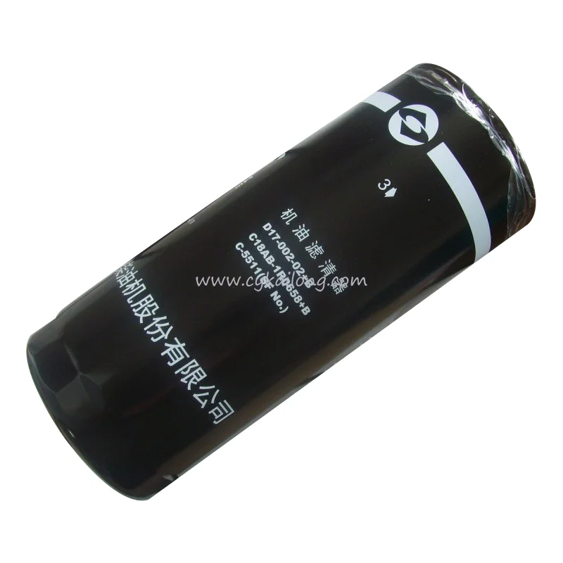 ShangHai Diesel filtro de aceite del motor C18AB-1R0658 D17-02-002 + B ...