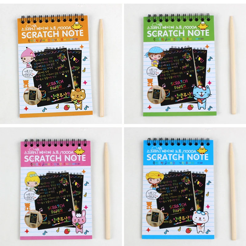 10 Pages Small Scratch Art Notebook - Buy Scratch Book,Magic Scratch ...