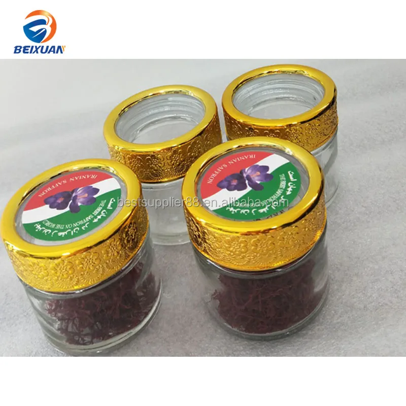 Dubai Saffron Packing Box Bottle Glass Sealed Can Food Packaging Bottles