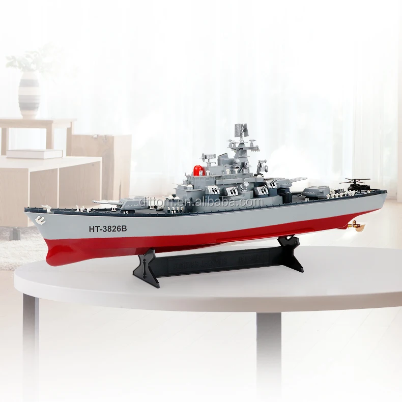2.4G 1:250scale Large RC Battleship Armored Boat Vessel with Lights