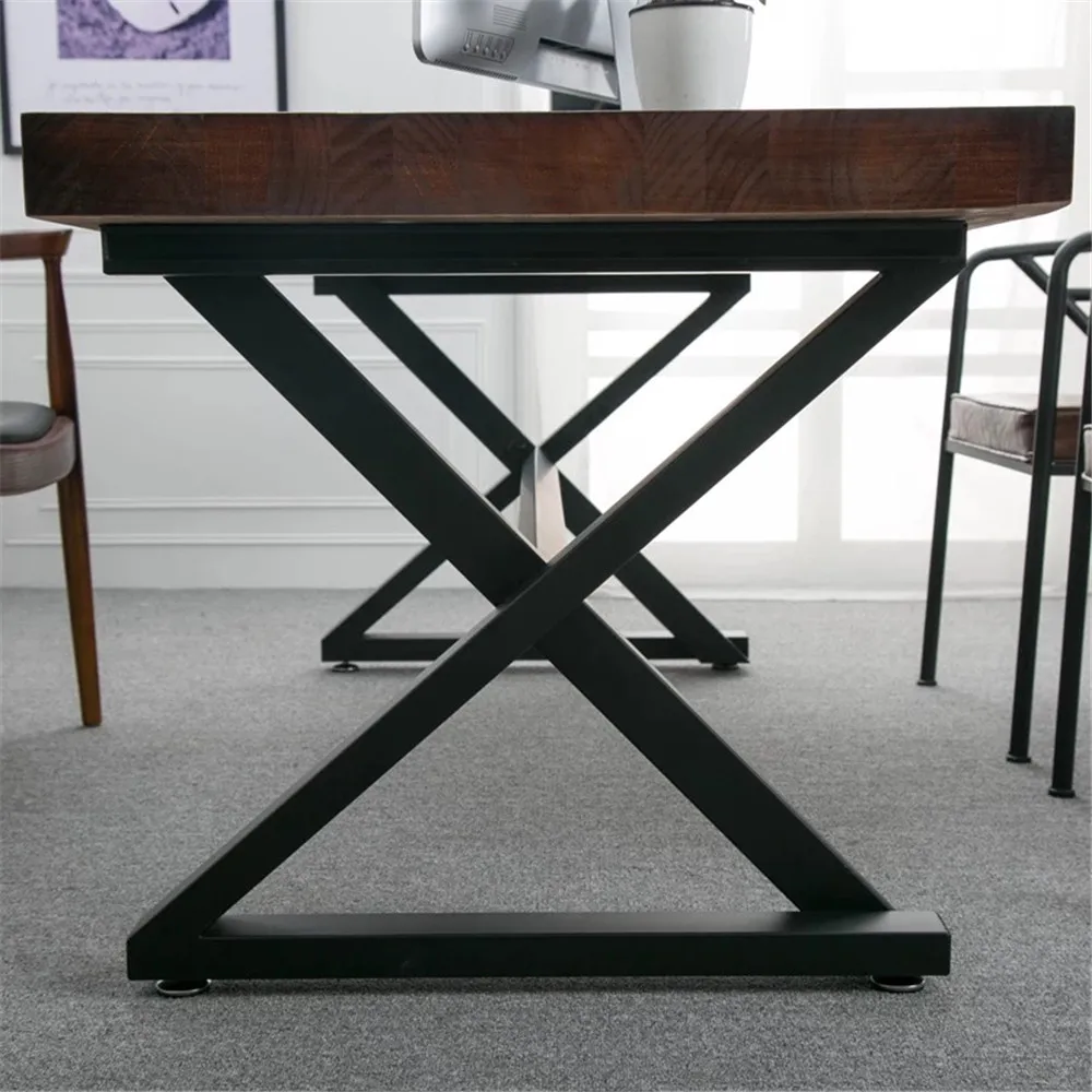 Good Quality Flat Stainless Steel Shinny Brushed Chrome X Shaped Table ...