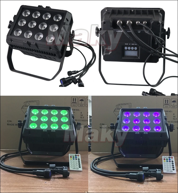 Waterproof LED Par Can Light 12PCS LEDS Outdoor Stage Mini Par64 Led ...