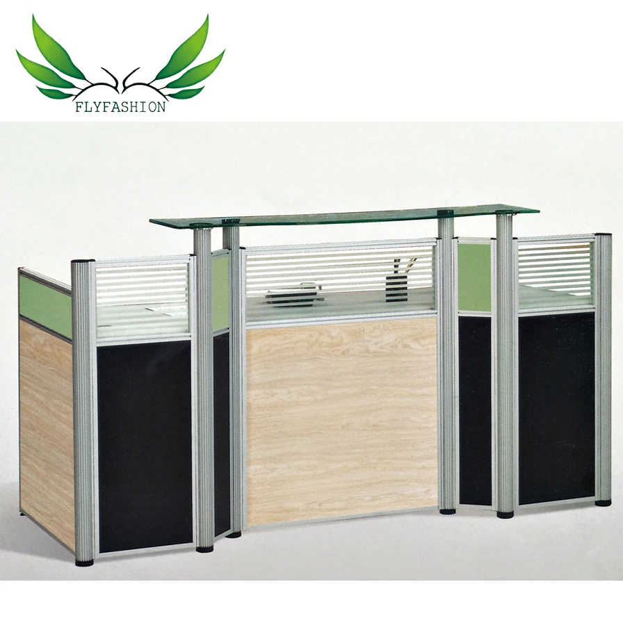 Contemporary Design Wood Panel Reception Desk New Office Furniture with ...