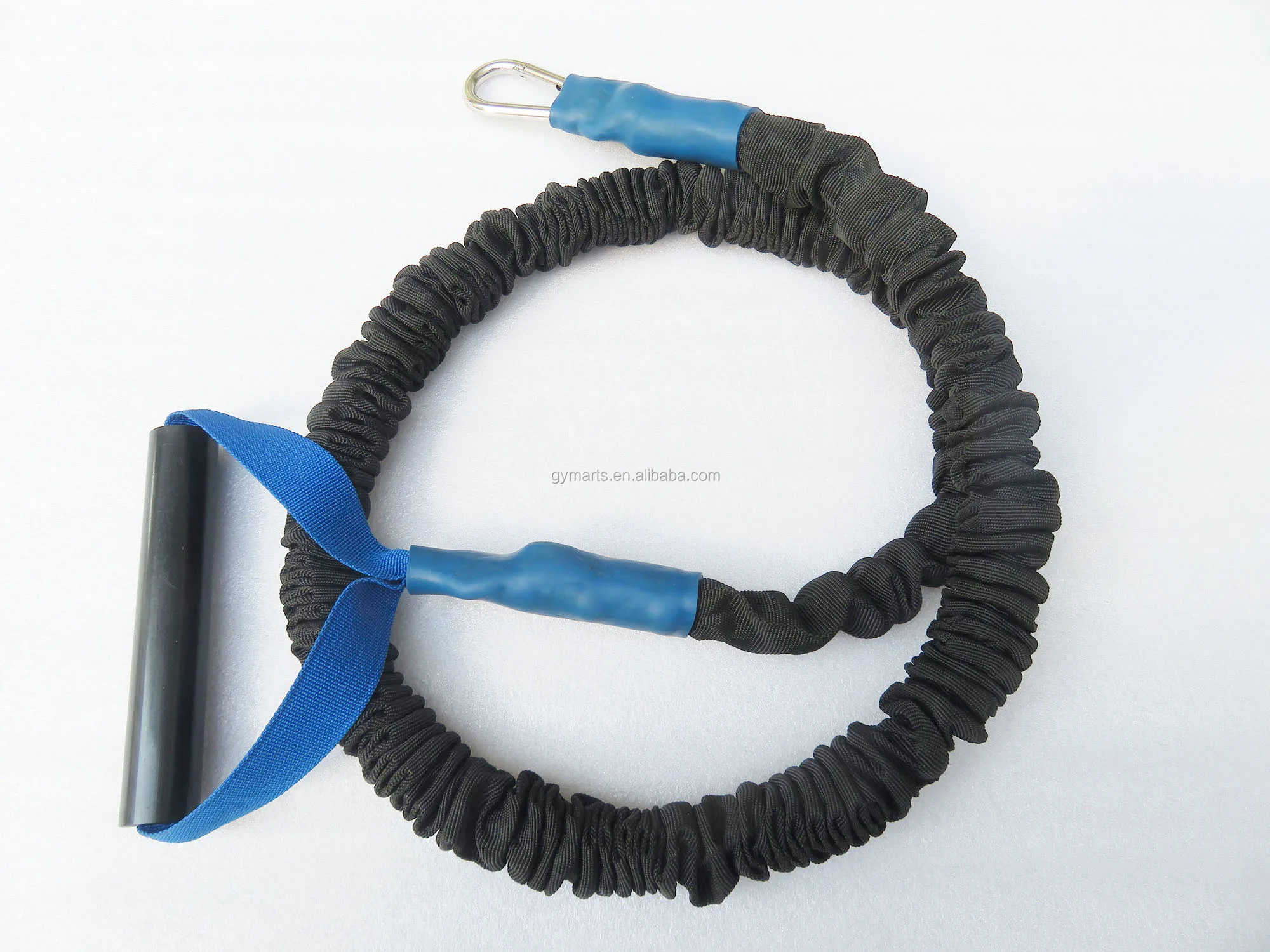 Resistance Band With Fabric Sleeve Covered Handle Grip For Bodybuilding ...