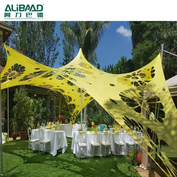 200 Seater Yellow Stretch Beautiful Holes Cheese Tents For Weddings ...