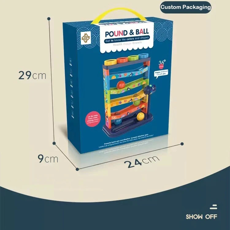 Five-layer Track Hit Rolling Ball Toy Set Baby Plastic Montessori Early ...