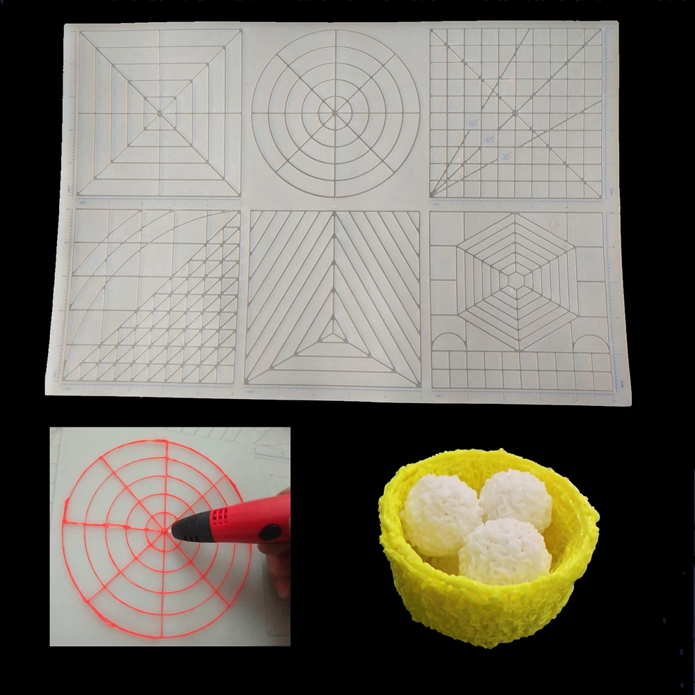 Multi Purpose 3d Printing Pen Template Soft Silicone Mat 3d Drawing ...