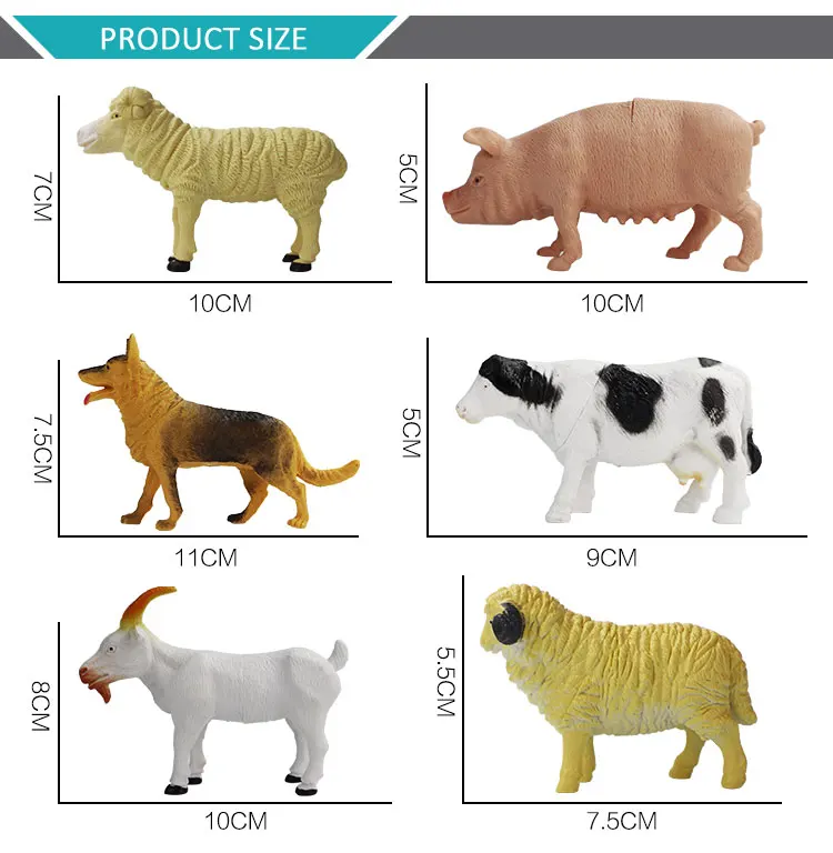 Custom PVC Animal Figures Set - 36 Piece Plastic Toy Animals for Kids ...