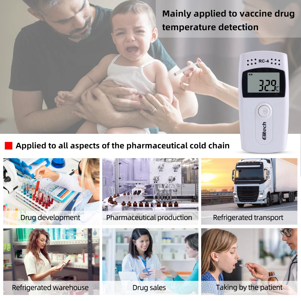 Rc-4 Digital Usb Temperature Data Logger Built-in Ntc Sensor High ...