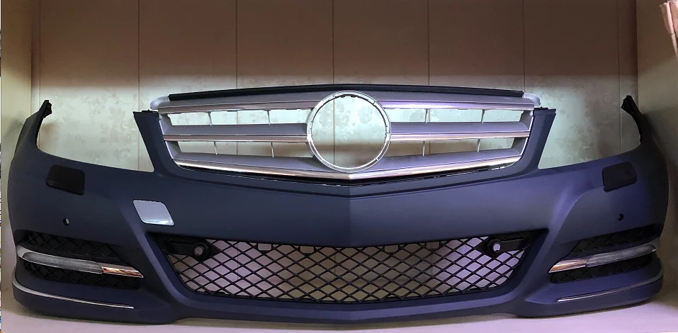 Replacement Front Bumper Complete Set Assembly Kit For Mercedes W204 C ...