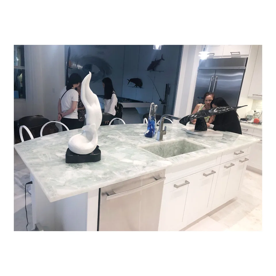 Luxury White Quartz Backlit Table Top - Shengyao Countertops