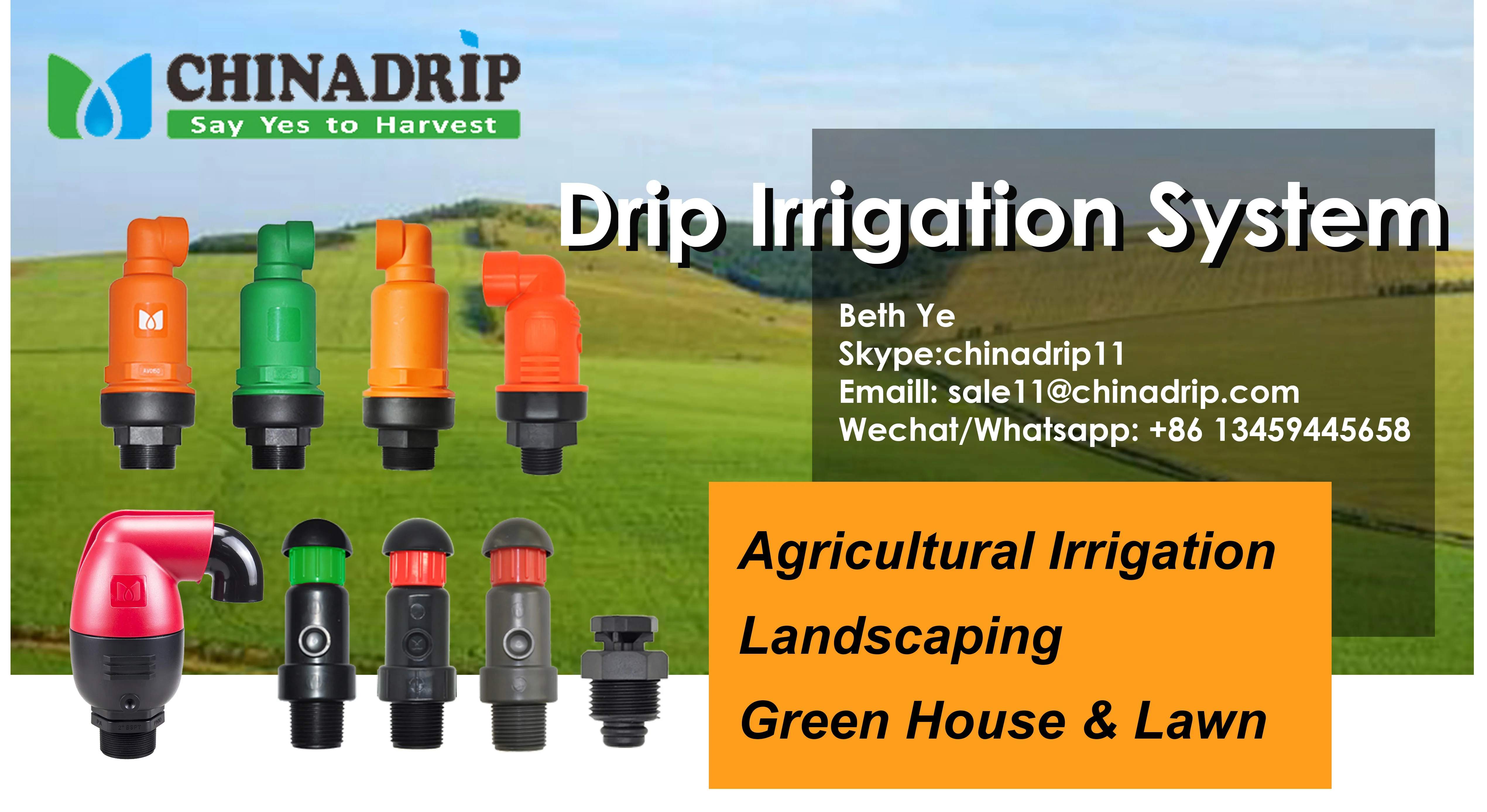 Agriculture Drip Irrigation C Type Kinetic Air Vent & Vacuum Relief
