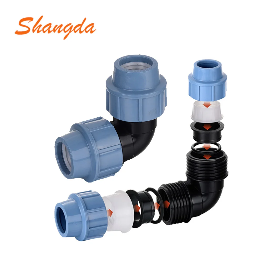 63mm Pn16 High Pressure Irrigation Hdpe Elbow Pp Compression Fitting - Buy 63mm Pp Compression ...
