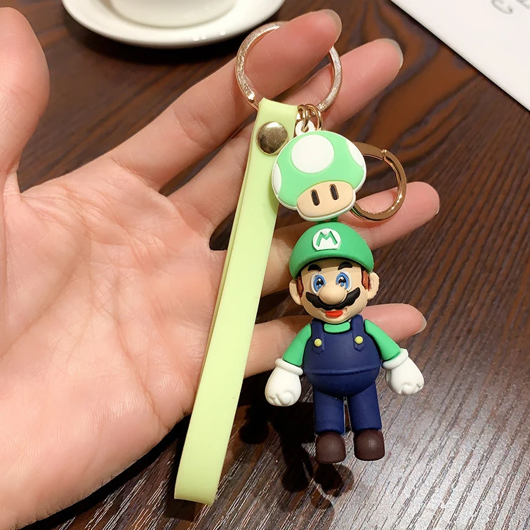 2020 New Super Mario Bros Keychain Cartoon 3d Super Mario Keyring ...