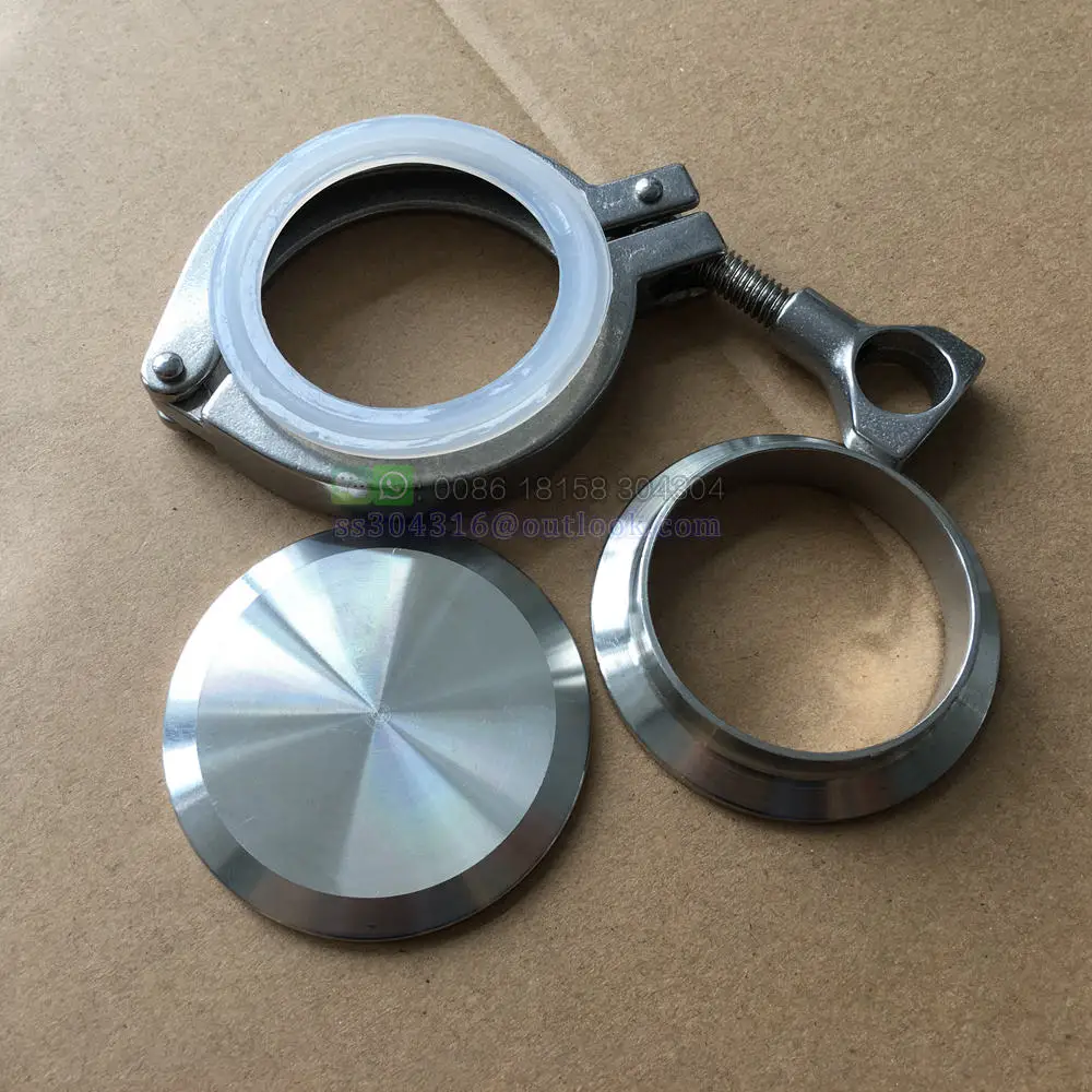 Stainless Steel Pipe Fittings Union Set Tri Clamp Weld Ferrule + Tri ...