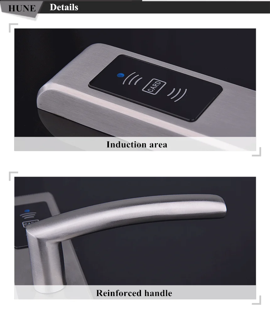 HUNE Metal UL Contactless Smart Card Door Lock System