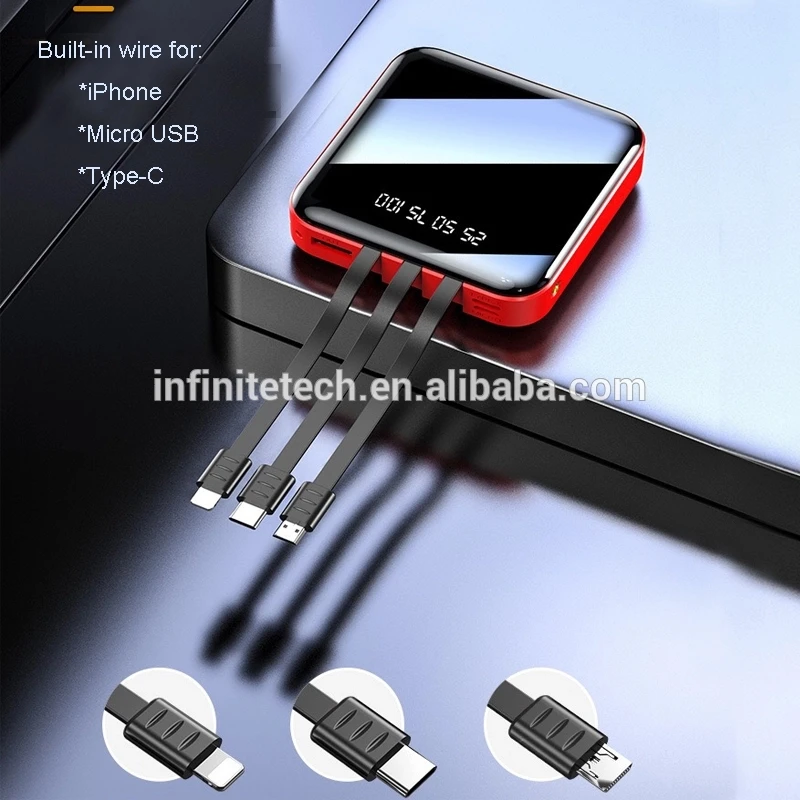 2021 New Arrivals Ultra Thin Portable Mini Powerbank Small Slim Led ...