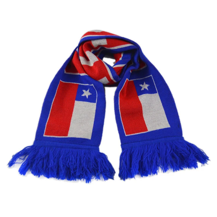 Wholesale Custom Jacquard Football Fans Scarves Knit Scarf - Buy ...