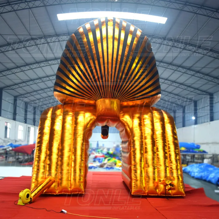 Custom 31ft Tall Egyptian Golden Pharaohs Mask Inflatable Sport ...