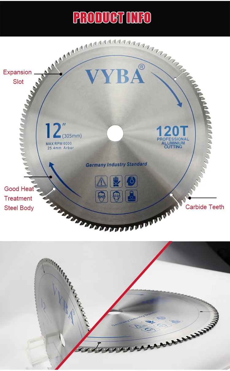 305mm 120t Aluminum Cutting Tct Circular Saw Blade For Aluminum Profile ...