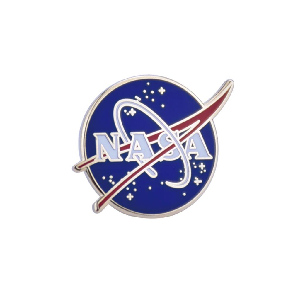 Free Sample Manufacture Wholesale Elegant Custom Nasa Logo Raised Metal ...