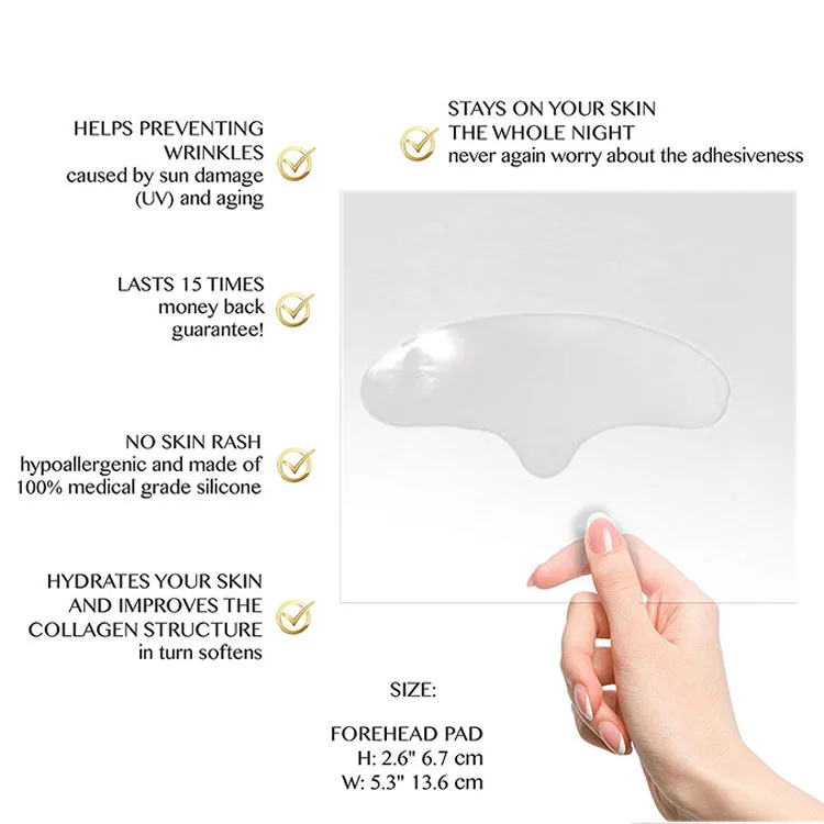 Overnight Lift Silicone Pad Skin Smoothing Anti Wrinkle Forehead Patch ...