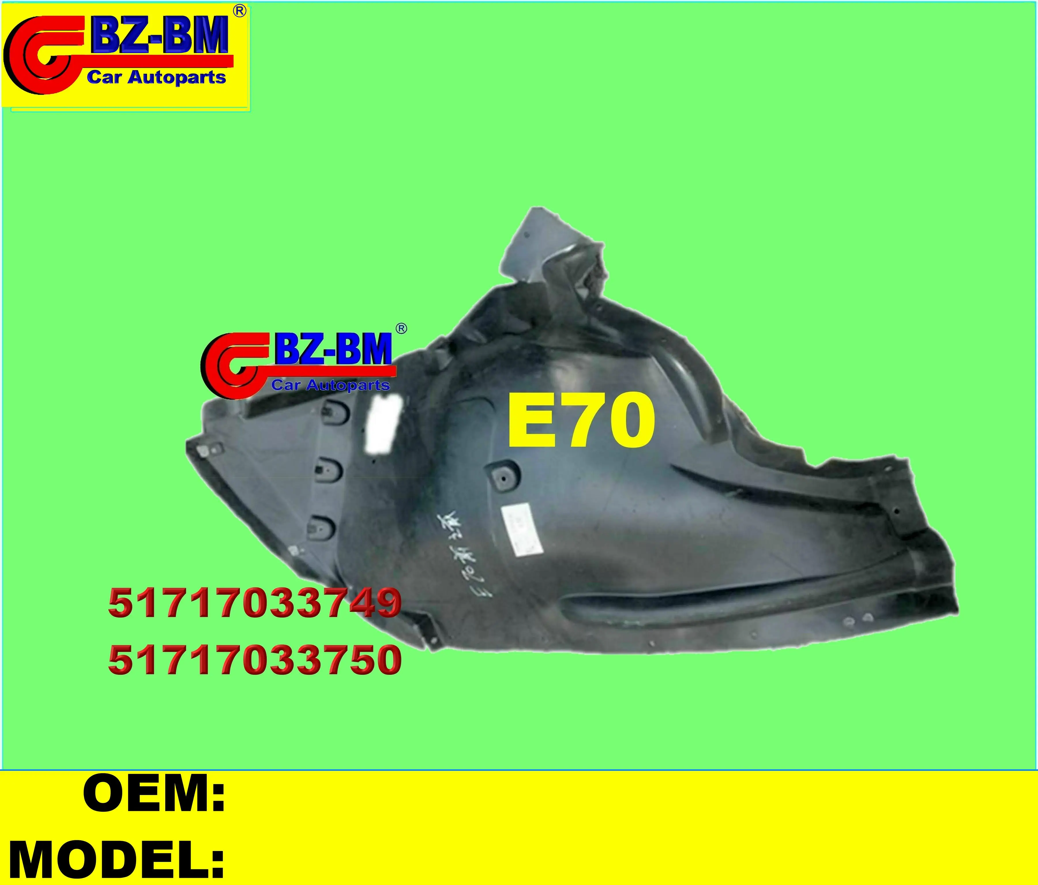 For Bmw Front Fender Wheel Arch Liner Grill Cover F30 F10 E46 E90 E60 ...