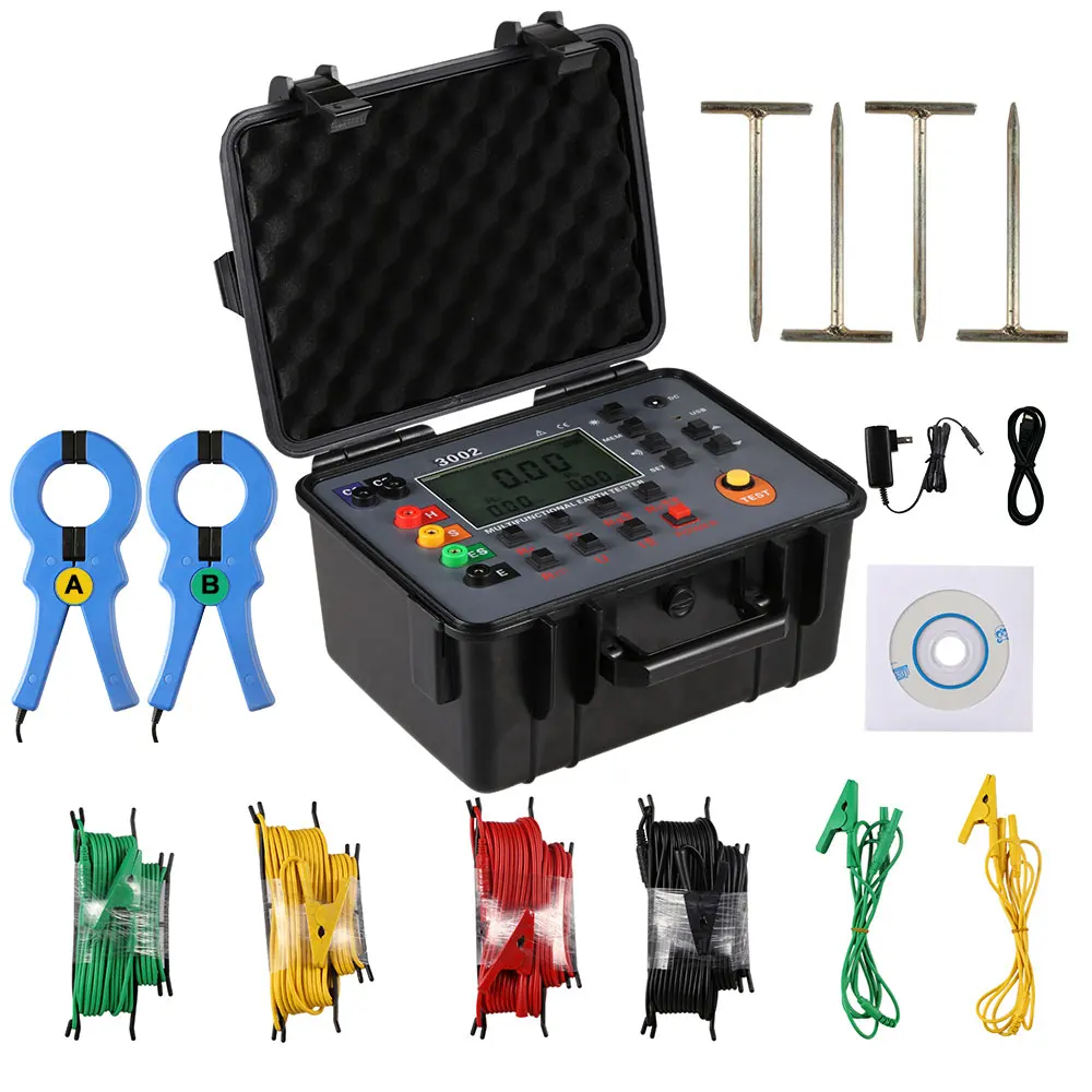 Double Clamp Meter - Multi-Function Ground Resistance Tester