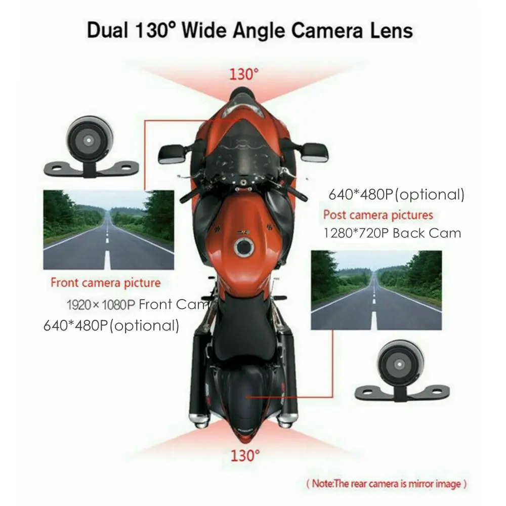 Motorcycle DVR Kamera - Dual Lens Video Recorder