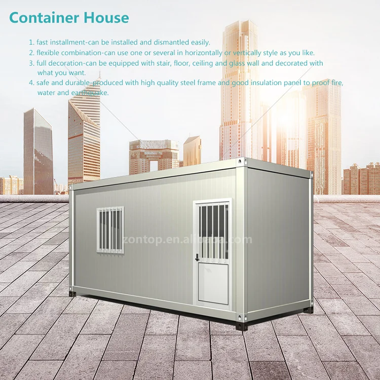 Factory Made Prefab Container House With Light Steel Frame And Sandwich ...