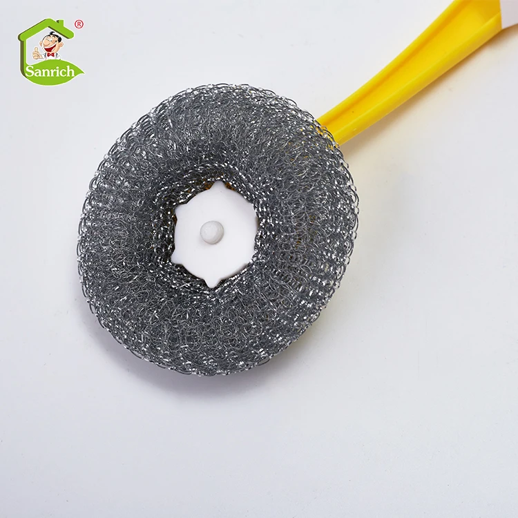 Estropajo de acero inoxidable con mango, alambre redondo| Alibaba.com
