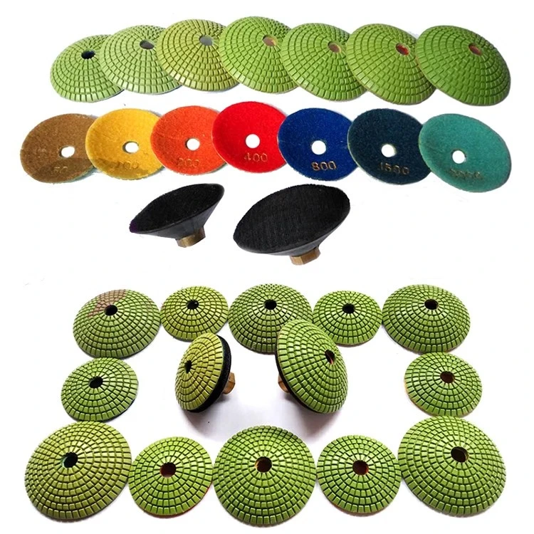 Edge Curved Wet Polishing Pad - Resin Diamond Pads 100mm