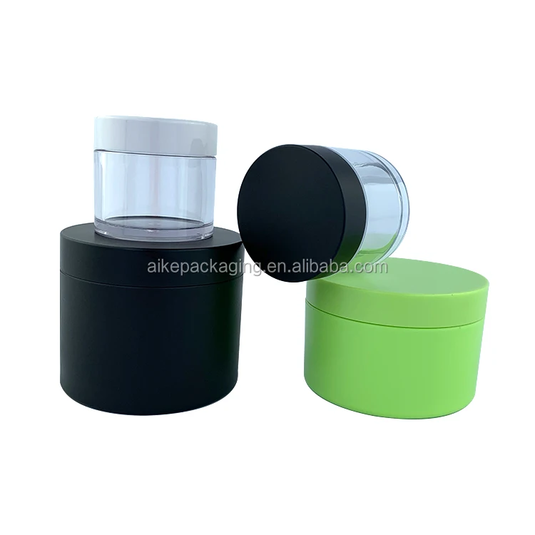 Matte Black Petg Cosmetic Container Wholesale Hair Gel Hair Packaging ...