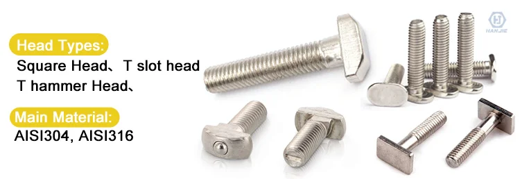 Stainless Steel T Type Rectangle Head T Square Bolts - Buy T Square ...