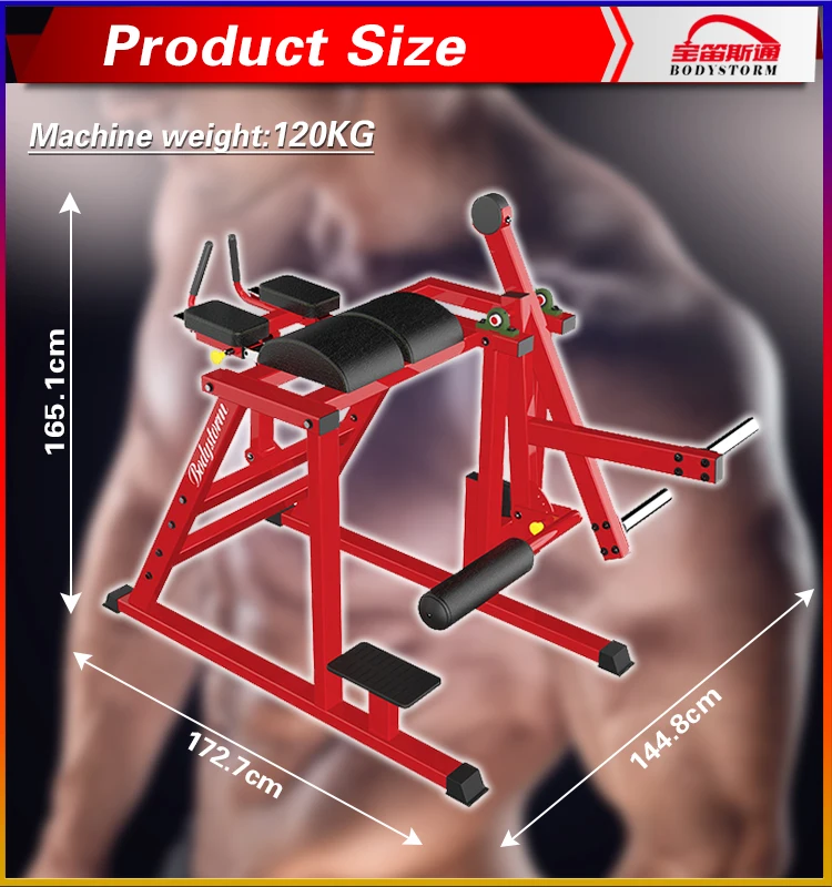 Safe And Professional Curved Leg Training Machine Reverse Hyper ...