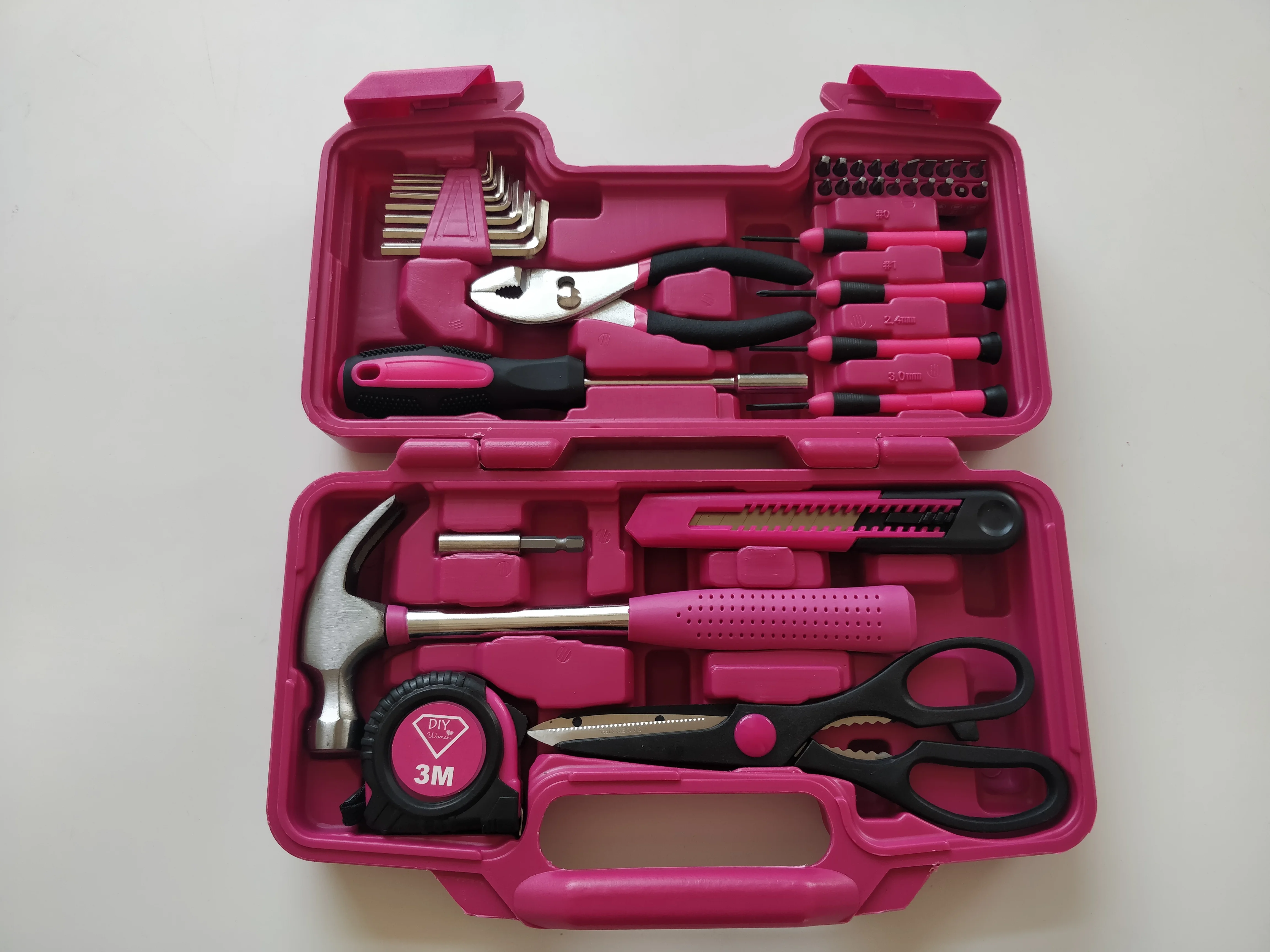39pcs DIY Lady Pink Tool Kit - Essential Tools for Home