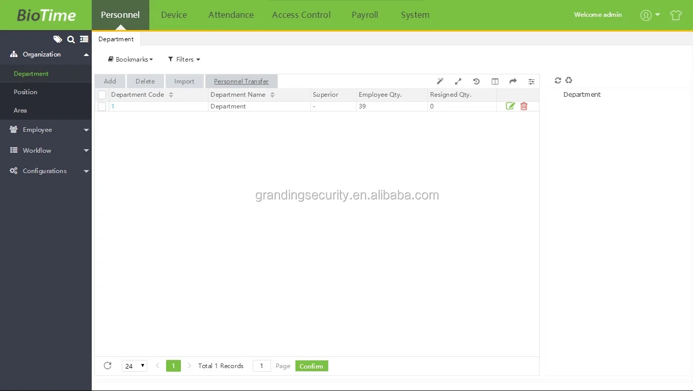 Biotime 8.0 - Powerful Cloud Server Biometric Time Attendance