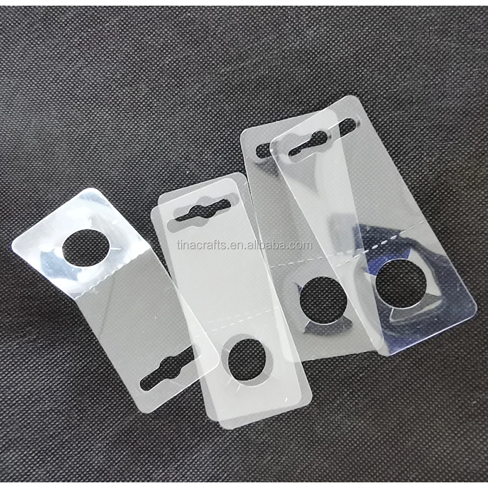 Transparent PVC Plastic Bottle Neck Hang Tabs - Customizable