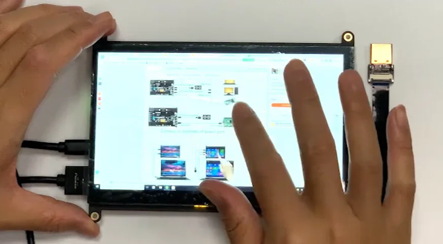 7 Inch Raspberry Display Ips Lcd Usb Capacitive Touch 1024*600 Hd-mi ...