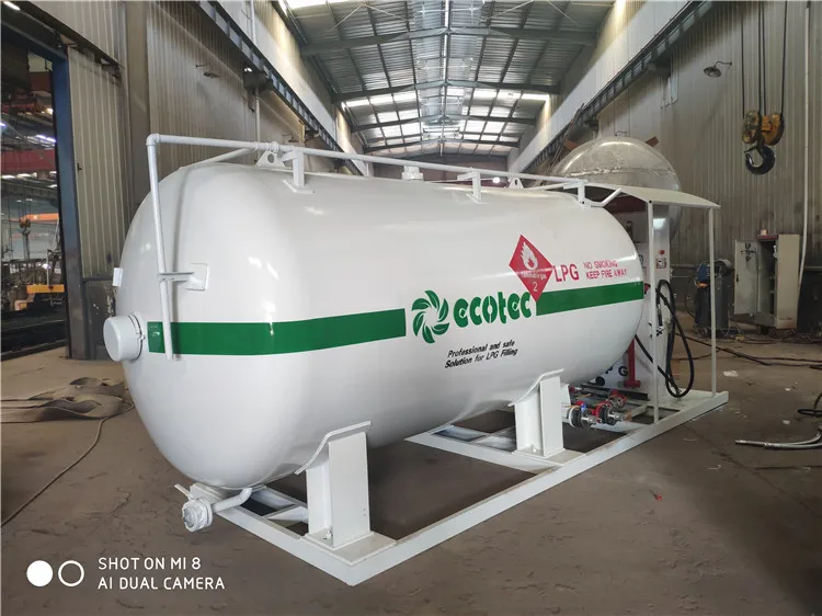 5 Tons 10 Tons Lpg Skid Tank Filling Station With Pump And Dispensers ...