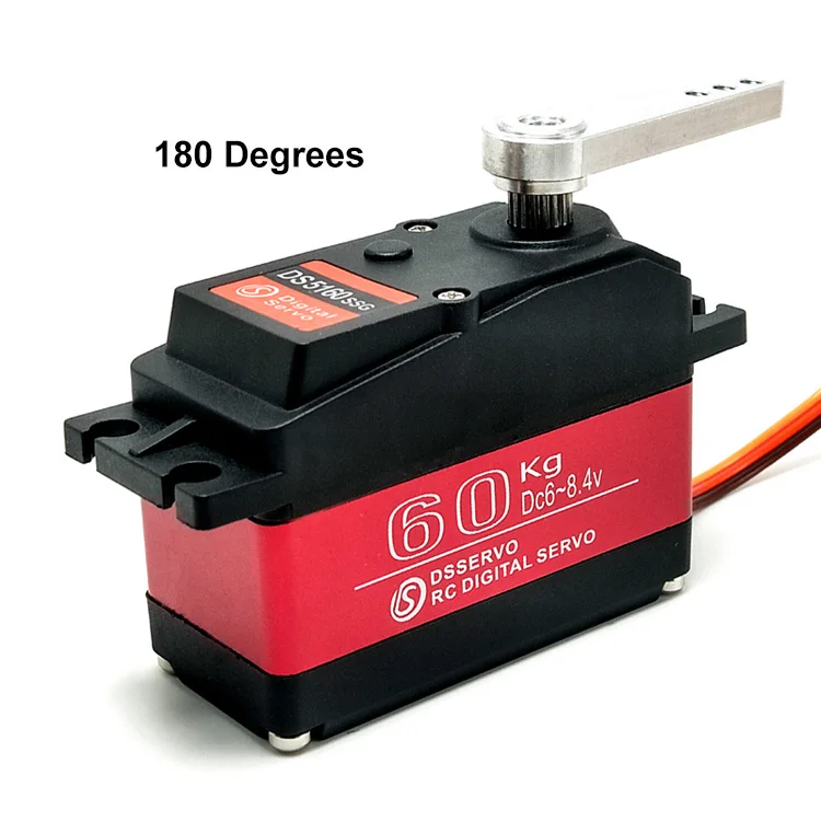 Large Torque 60KG Waterproof DS5160 Servo Motor for RC Cars - High ...