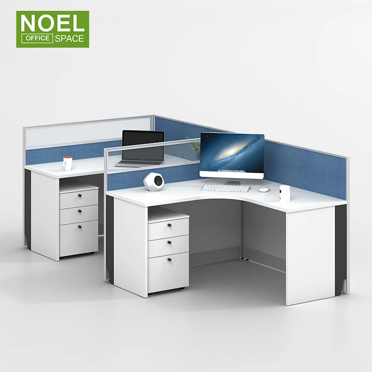 4 Person Cluster Space Saving Office Furniture Modular Workstation ...