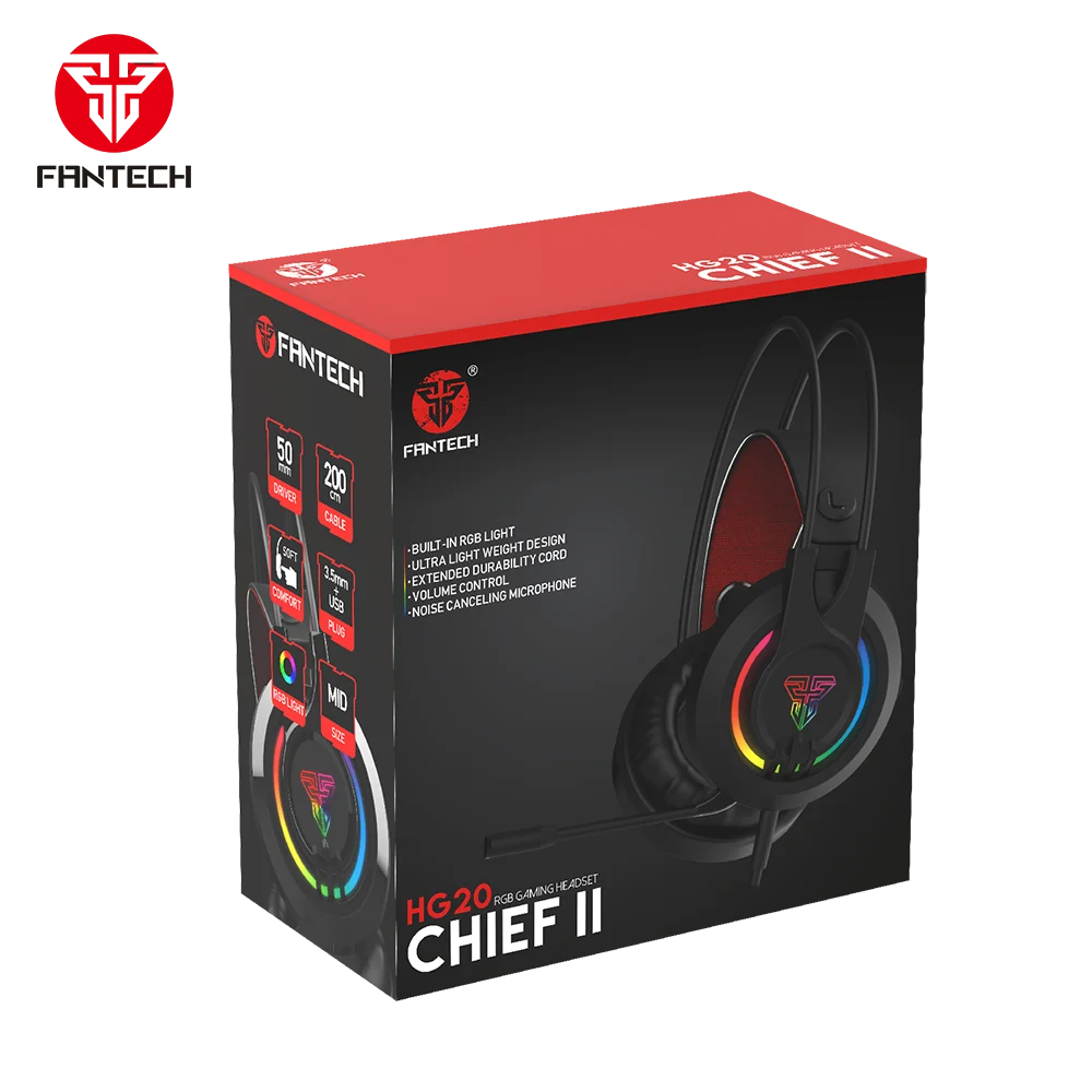 2020 New Model Fantech Gaming Wired 3.5 Rgb Light Pc 50 Mm Durable ...