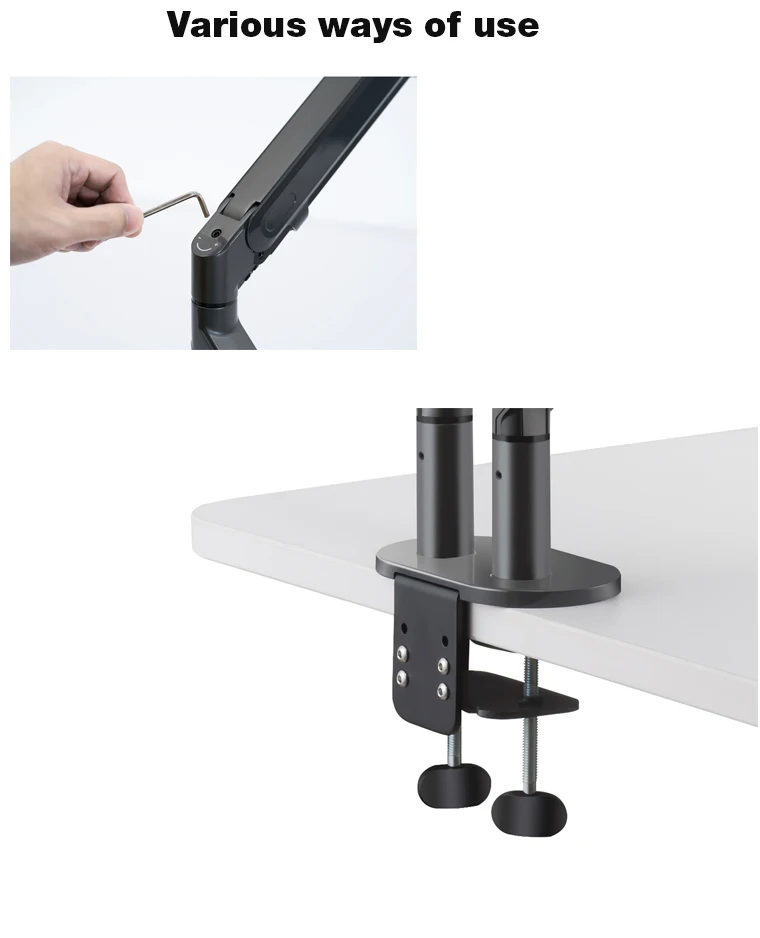 Y-shaped Adjustable 180 Degrees Swivel Dual Pneumatic Arm Double ...