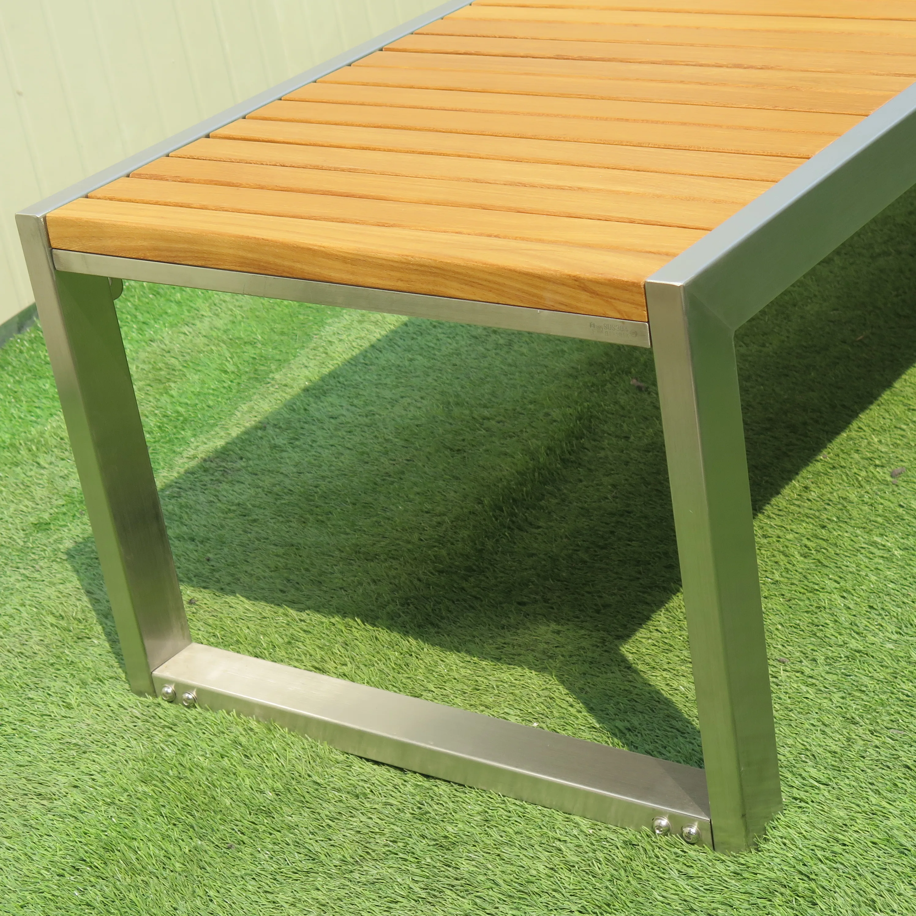 Stainless Steel Wood Backless BENCHES - Durable & Stylish