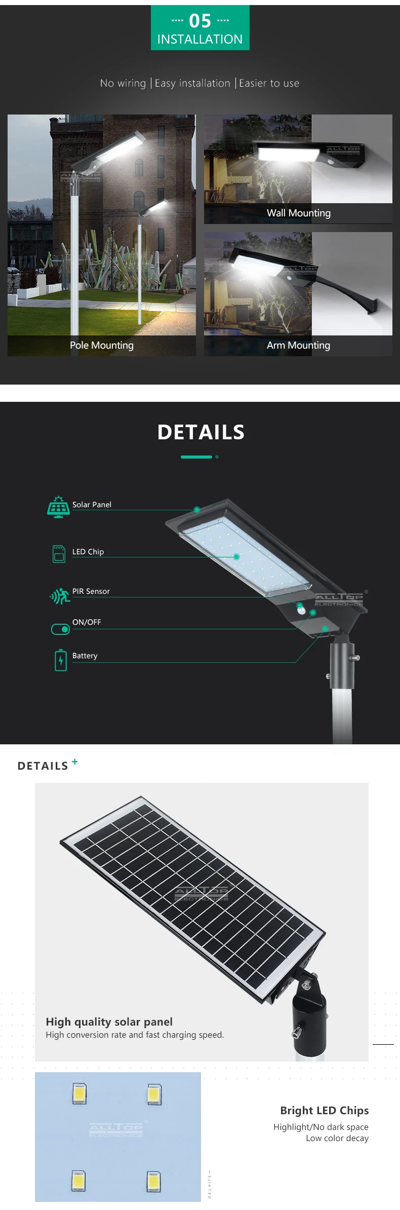 Alltop High Quality Integrated Ip65 Waterproof Outdoor Lighting Smd 9w ...