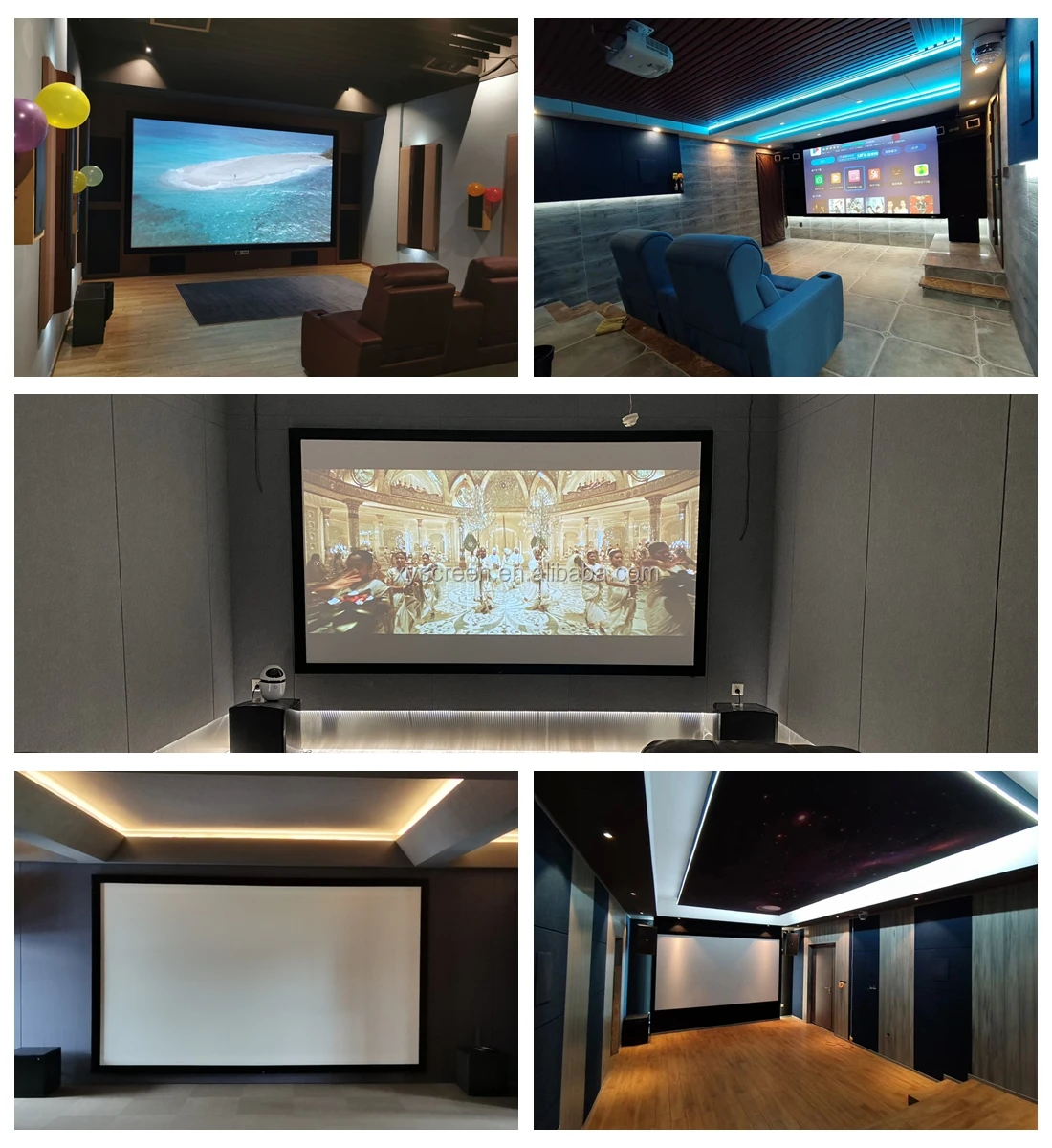 Xyscreen 80-200 Inch Customized Sound Max 4k 80mm Acoustic Transparent ...