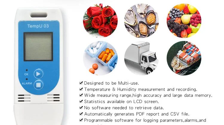 Portable Usb Type Cold Chain Thermometer Data Logger Temperature ...